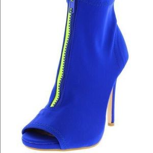 Shoes | Royal Blue High Heel Booties | Poshmark